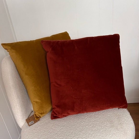 World Market Velvet Pillows